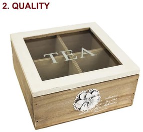 Morex Krabička na čaj s dekorací D0266 2. jakost
