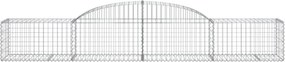 Klenuté gabionové koše 7 ks 300x50x40/60 cm pozinkované železo 3146652