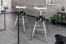 Barová židle Industrial 80cm stříbrný chrom/ 43656