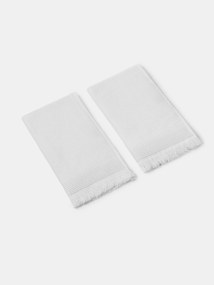 Sinsay - Sada bavlněných ručníků s třásněmi 2 pack - bílá