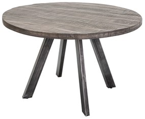 Jídelní stůl Kardano, 120 cm, mango, šedá