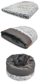 Šedý pelíšek pro domácího mazlíčka ø 45 cm Snuggle Bed 3in1 Husky Grey L – P.L.A.Y.