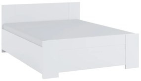 Manželská postel BONO + rošt, 160x200, bílá + sendvičová matrace BOHEMIA 16 cm