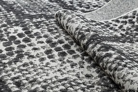 Dywany Łuszczów, Kusový koberec Sion Sisal Snake`s skin 22162 ecru/black – na ven i na doma, 80x150, šedá, chodba / předsíň