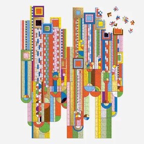 GALISON Tvarové puzzle Frank Lloyd Wright: Kaktusy a tvary metalické /