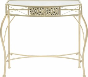 Odkládací stolek ve francouzském stylu kovový 82x39x76 cm zlatý 245936