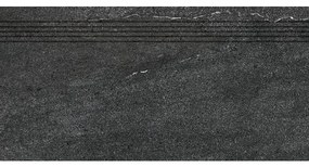 Rako Quarzit DCPSE739 schodovka 29,8x59,8 černá