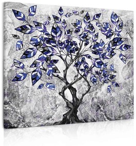 Malvis ® Obraz na stěnu Strom modro-fialový Velikost: 60x60 cm