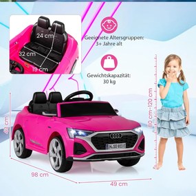 Costway Licencované elektrické vozidlo Audi SQ8 Dětské auto 12-V s dálkovým