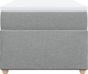 Box spring postel s matrací světle šedá 80 x 200 cm textil 3285331