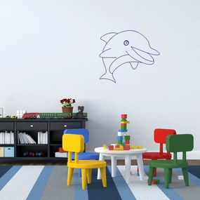 Samolepka na zeď - Delfínek (56x60 cm) - PopyDesign