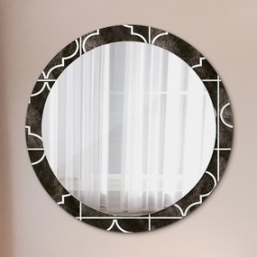 Kulaté dekorativní zrcadlo Starožitné dlaždice fi 90 cm