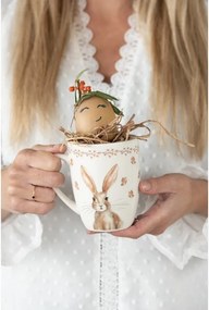 Porcelánový hrnek Rustic Easter Bunny - 12*8*10 cm / 350 ml