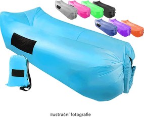 Nafukovací sedací vak/lazy bag, modrá, LEBAG