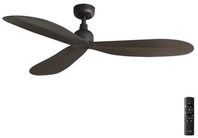 FARO Barcelona FARO 34301 - Stropní ventilátor PALMA hnědá pr. 129 cm IP44 + dálkové ovládání 34301