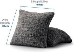 Bielastické potahy VITTORIA šedá povlaky na polštářky 2 ks ( 40 x 40 cm)