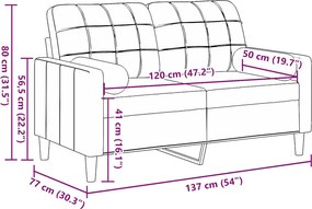 2místná pohovka s polštáři tmavě zelená 120 cm samet 3278211
