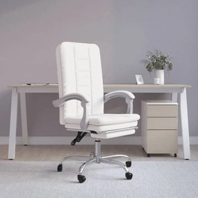 Petromila Polohovací kancelářská židle bílá umělá kůže