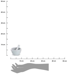 Porcelánový hmoždíř White, 10x6 cm