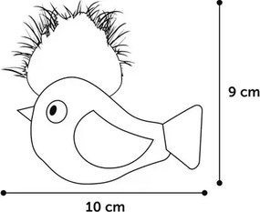 Flamingo Winny Hračka pro kočky Ptáček 10cm