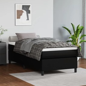 vidaXL Box spring postel černá 90 x 200 cm umělá kůže