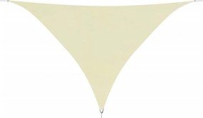 vidaXL Stínící plachta oxfordská látka trojúhelníková 5x5x5 m [135455] Barva: krémová