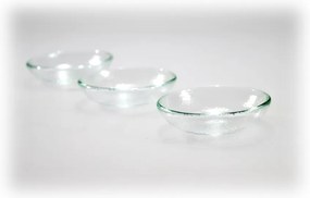 BDK-GLASS Skleněná kulatá rautová miska LENNY prům.8cm - čirá