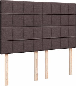 Box spring postel s matrací tmavě hnědá 140x200 cm textil 3292814