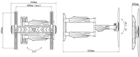 PD4000 Držák s Výsuvem | 32"-55" | 30kg