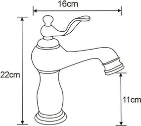 Mexen Vela umyvadlová baterie, chrom - 744500-00