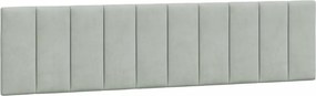 Postel s matrací Hanko světle šedá 200 x 200 cm samet 3208616