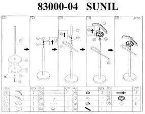 Kondela Věšák, němý sluha, přírodní dřevo / chrom, SUNIL