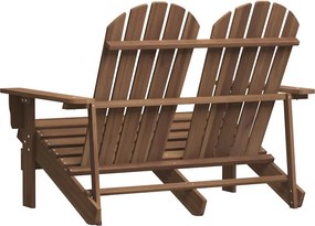 2místná zahradní židle Adirondack masivní jedlové dřevo hnědá 315901