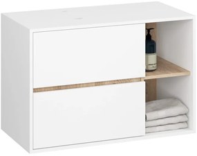 Skříňka pod umyvadlo VAMI W90 2SZ bílá / dub sonoma