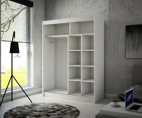 ADRK Furniture Posuvná skříň s zrcadlem BALTON 150