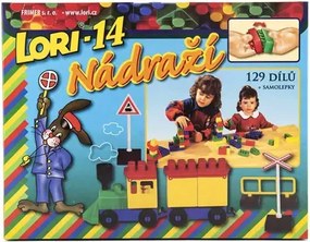 LORI Stavebnice 014 Nádraží / 129 dílků / plast / od 3 let