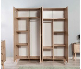Designová šatní skříň Vallissa II 192 cm vzor dub