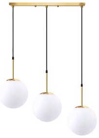 Toolight - Stropní svítidlo 3xE27, zlatá-bílá, OSW-08197