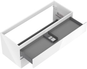 Mexen Orio, koupelnová skříňka 120 cm, 2 zásuvky, bílá lesklá, 91A10-12047-2-BFF00
