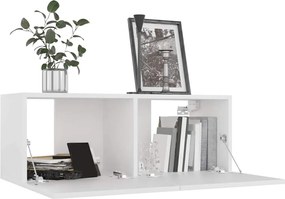 4dílný set TV skříněk bílý kompozitní dřevo 3074455