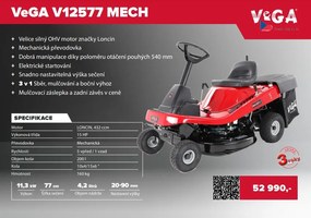 Zahradní traktor VeGA V12577 3in1 MECH
