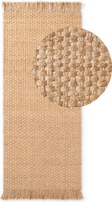Hanse Home, Běhoun Handloom 106335 Fjord Natural Gold, 80x200, béžová, chodba / předsíň