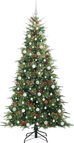 Umělý Skládací Vánoční Strom s stojanem Zelená 210 cm PE a PVC 3397435