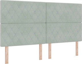 Postel s boxspringem s matrací Světle šedá 200 x 180 cm samet 3340886