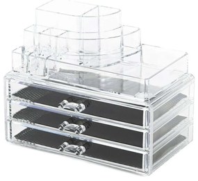 Compactor - Organizér na kosmetiku 24x15x19 cm, čirý plast RAN5055