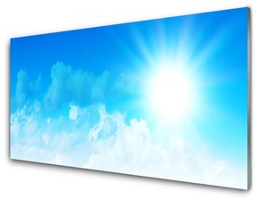 Obraz na skle Slunce Nebe Krajina 120x60 cm