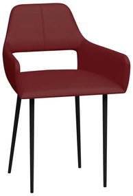 Petromila Jídelní židle 2 ks vínově červené umělá kůže