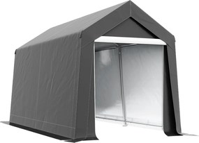 Garážový stan Outsunny pro kola, vodotěsný přístřešek s dveřmi, ochranný stan pro kola proti prachu, venkovní vybavení pro zahradu, 210 x 360 x 235 cm