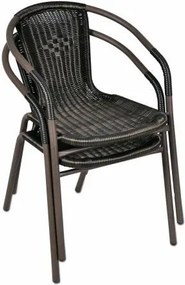 Garthen 37023 Zahradní polyratanový set - 4 židle a skleněný stůl