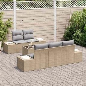 Canapé de jardin Béžová Rotin, Tissu 3346940